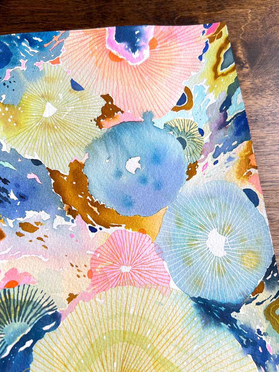 Original Watercolor Painting on Paper - "Abloom 01" - 6.25" x 9" – Yellena James